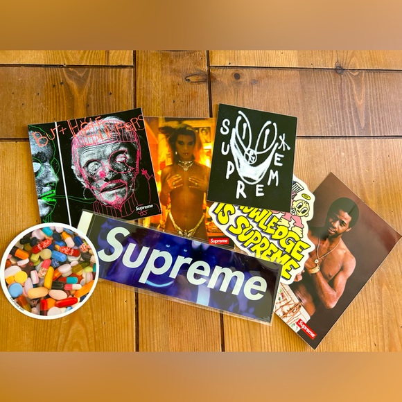 Supreme | Wall Decor | 7 Rare Supreme Stickers From Various Years ...
